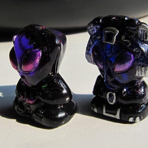 Set of 2 Painted Faux Crazy Bones - Cool Metallic Resin Gogos ...