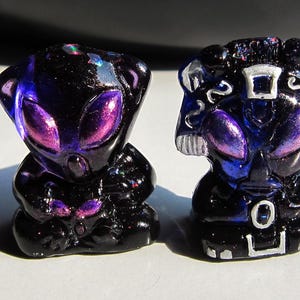 Set of 2 Painted Faux Crazy Bones - Cool Metallic Resin Gogos ...