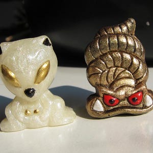 Set of 2 Painted Faux Crazy Bones - Cool Metallic Resin Gogos ...