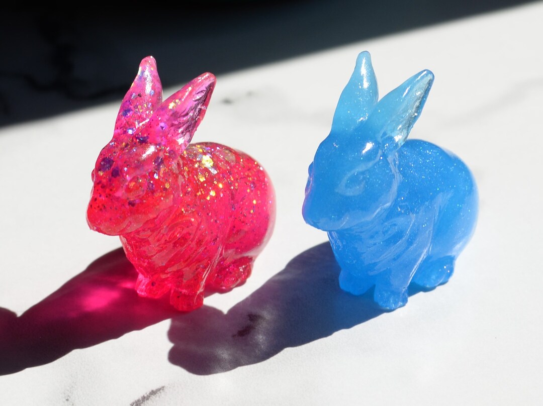 Cute Resin Rabbit Figurine by Unicorn Crossing Fairy Pink Sparkle ...