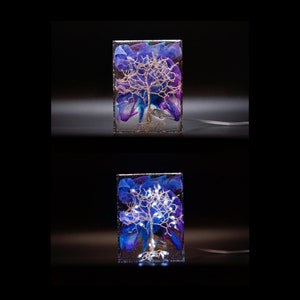 Mini Resin Lamp | LED Wire Tree Unique Christmas Birthday Gift ...