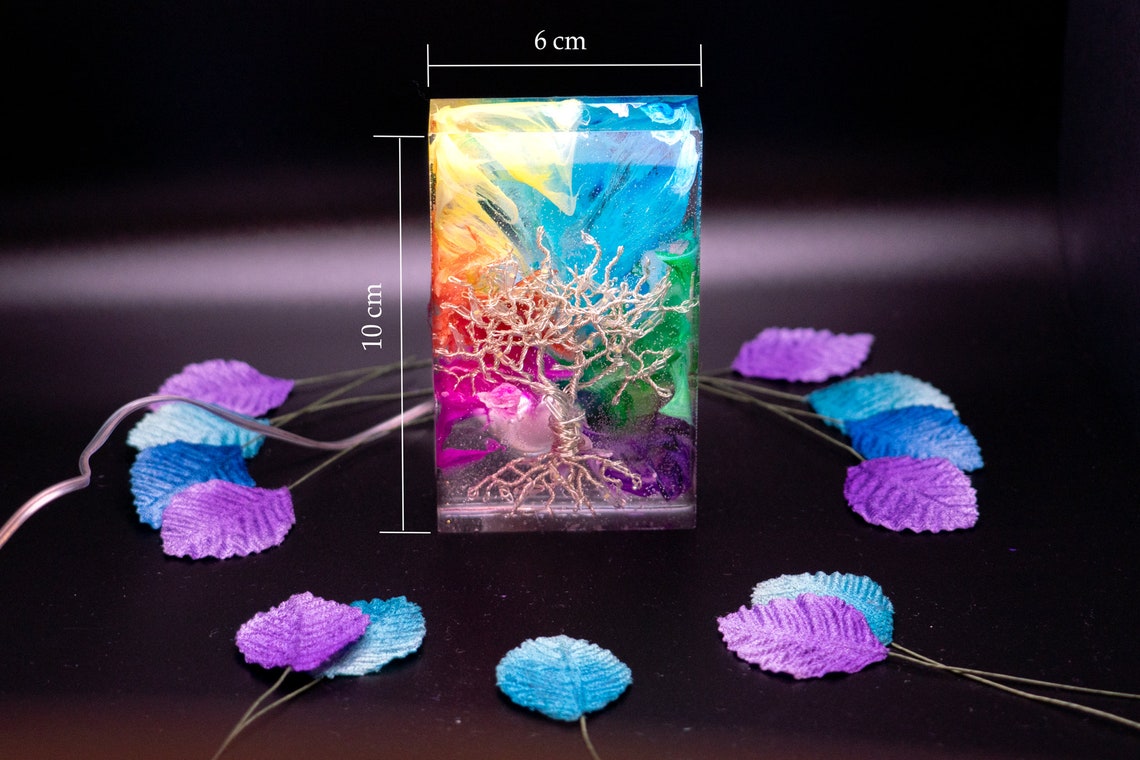 Mini Resin Lamp LED Wire Tree Unique Valentine's Gift - Etsy