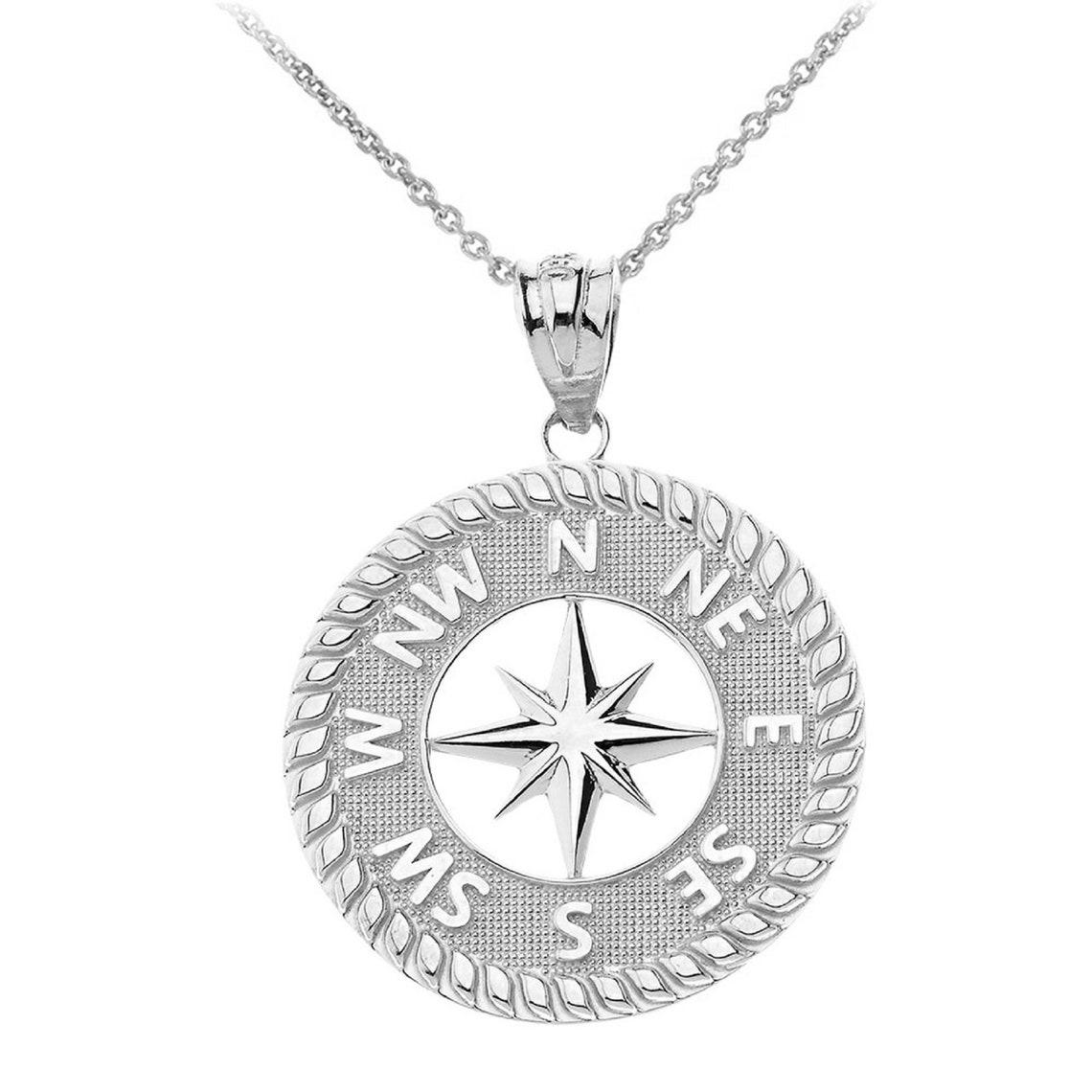Navigation Compass Gold Compass Compass Pendant White Gold Etsy