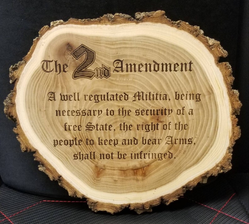 2nd Amendment Wood Log - Etsy