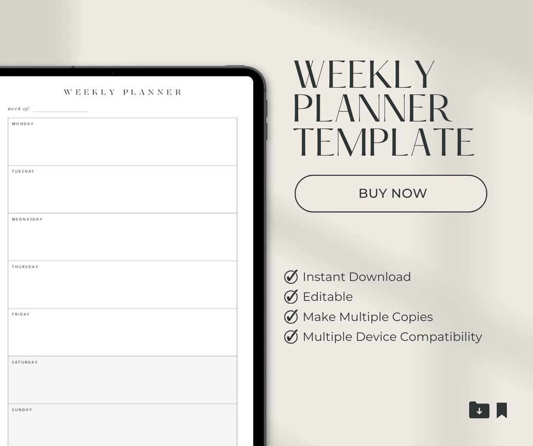 Weekly Student Planner Planner Printable Academic Planner Productivity ...