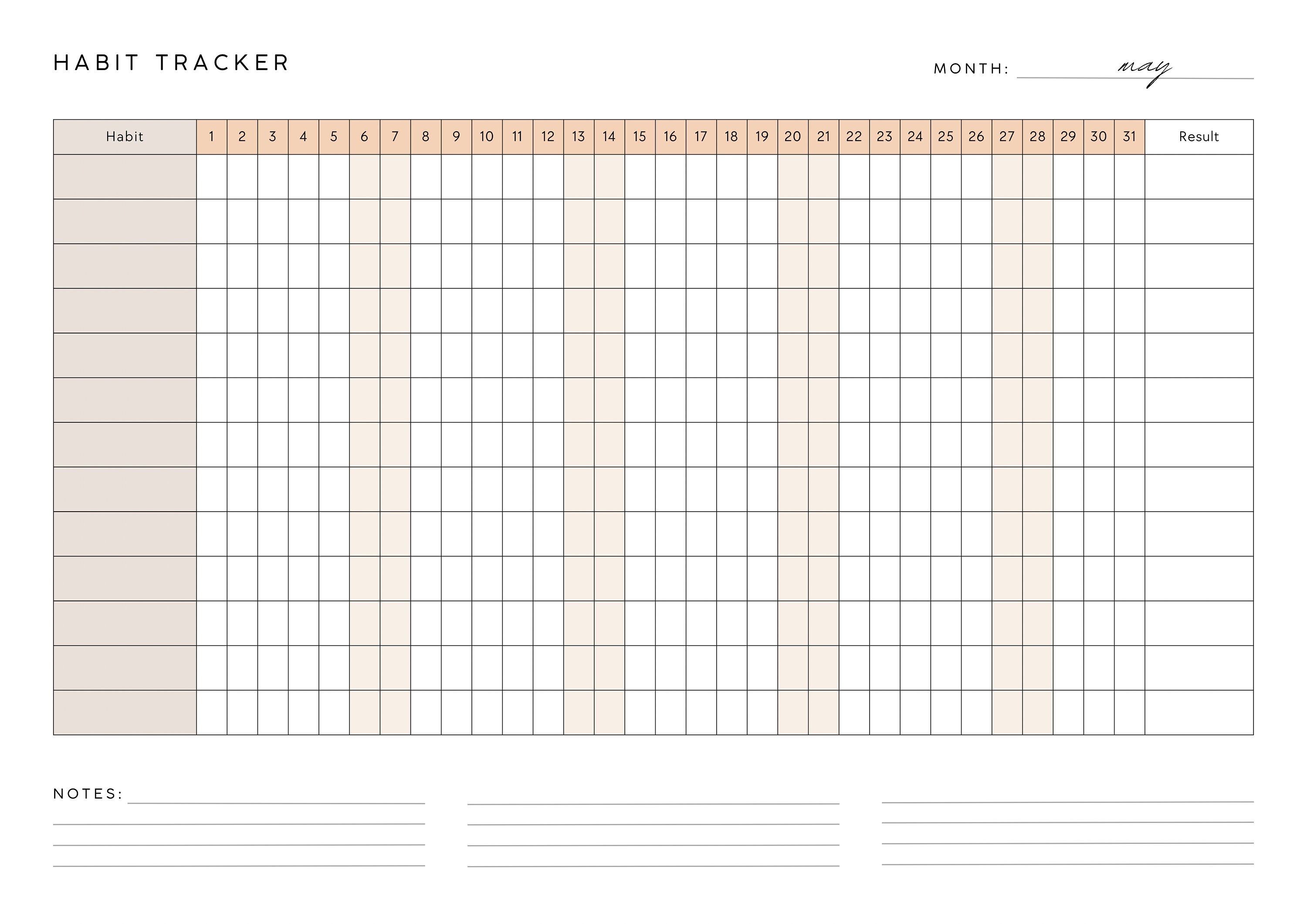 2024 Habit Tracker 2024 Habit Tracker Template 12 Month Habit Tracker ...
