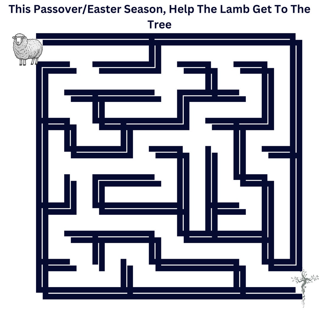 Easter/passover Digital Maze for Children for Download Only - Etsy