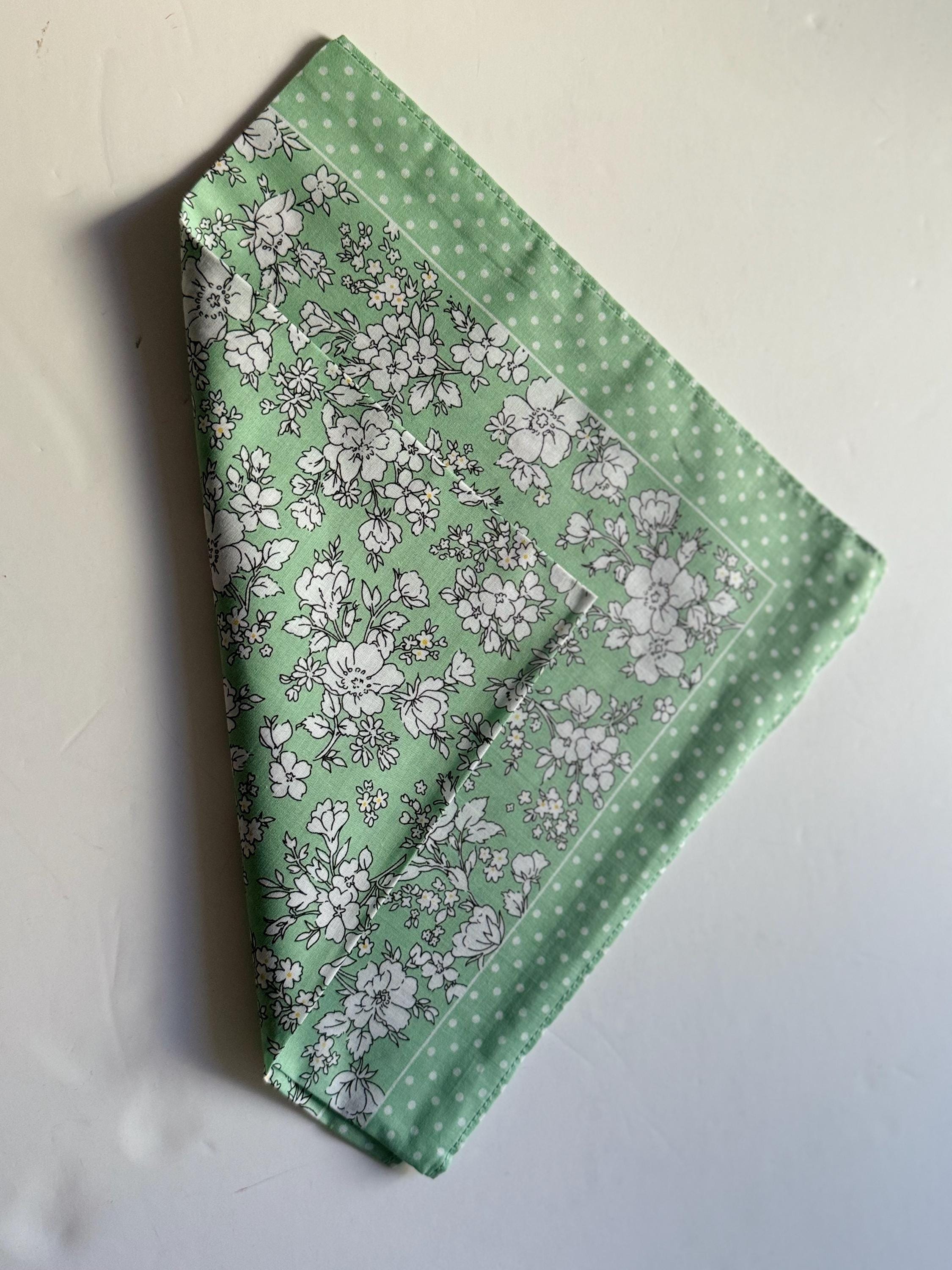 Set of 3 Beautiful Floral Ladies Handkerchiefs Cotton Cloth Reusable ...