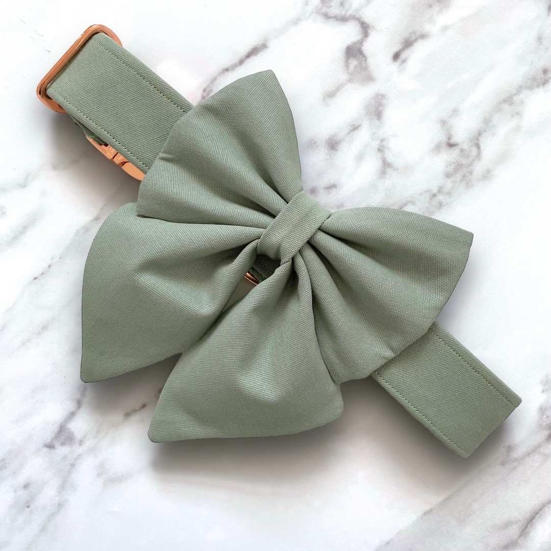 Sage Dog Bow, Available in Sailor Bow and Bow Tie, Optional With ...