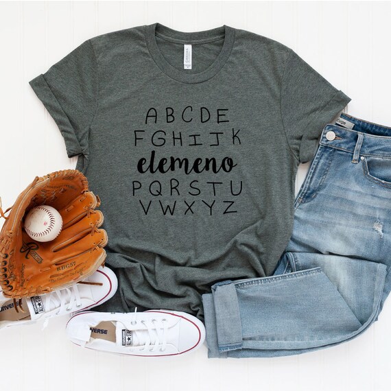 Alphabet T-shirt Elemeno Tee Shirt Teacher Shirts - Etsy