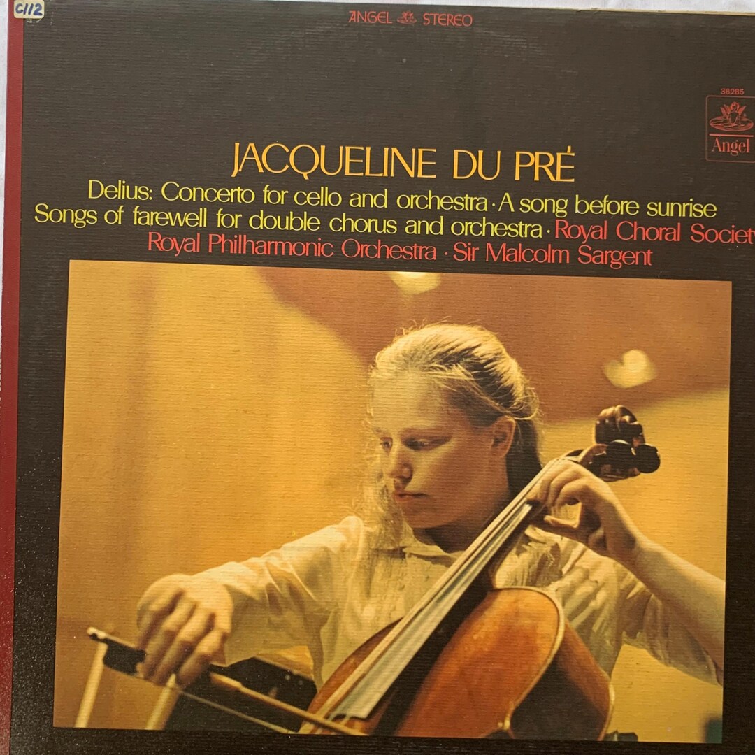 Jacqueline Du Pré Vinyl LP Cello Classical Music Sargent Angel Stereo ...