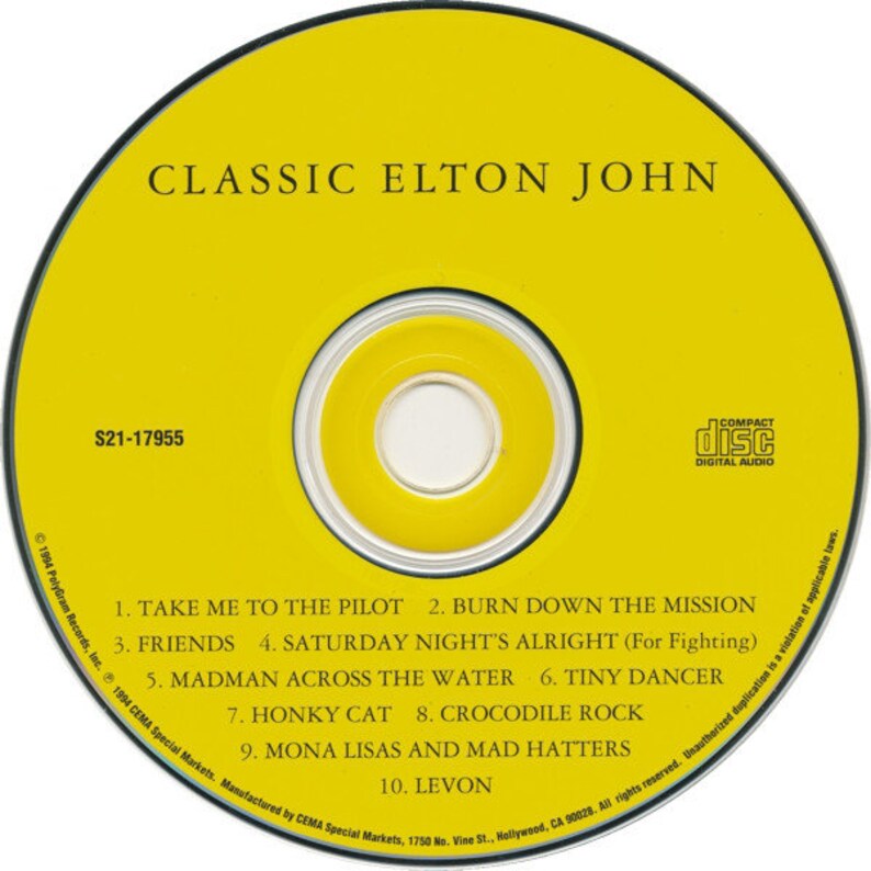 CD Elton John Classic Greatest Hits Early 70s Songs Rock Etsy CD Elton John Classic Greatest Hits Early 70s Songs Rock Etsy
