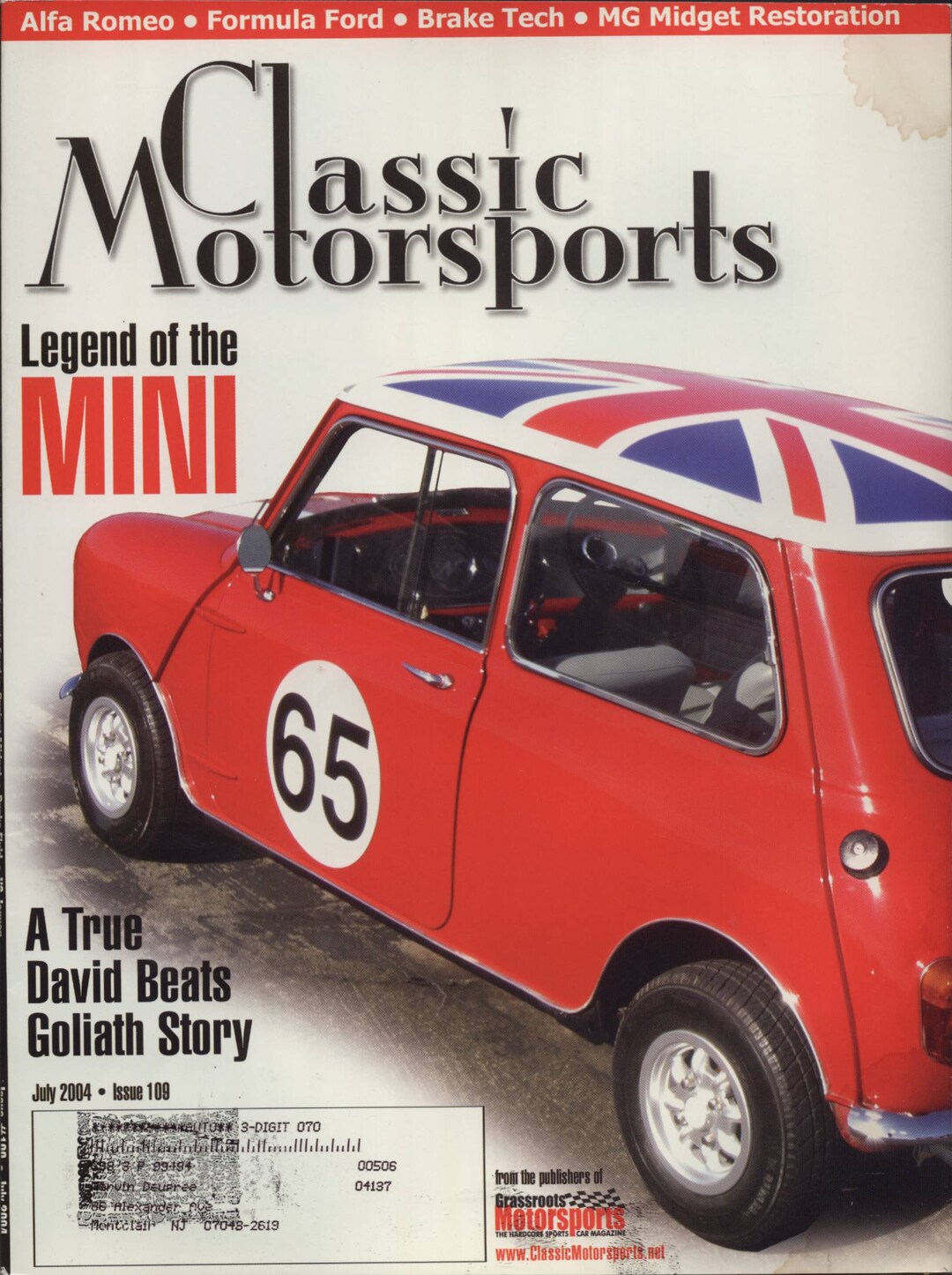 Classic Motorsports, Vintage Magazine, July 2004, Feature Story Legend ...