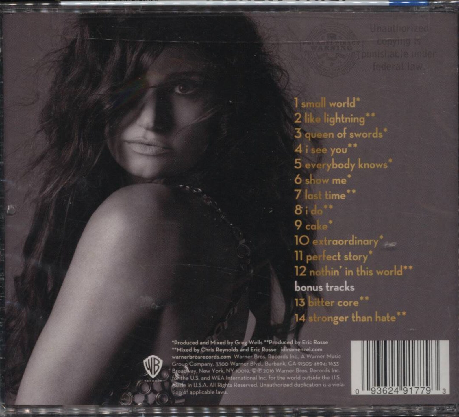 CD Idina Menzel – Idina. Power Pop, Vocal, Frozen, New, 2016 Release ...