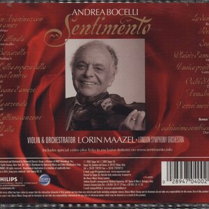 CD Andrea Bocelli – Sentimento, Enhanced, Vocal, Lorin Maazel, 2002 ...