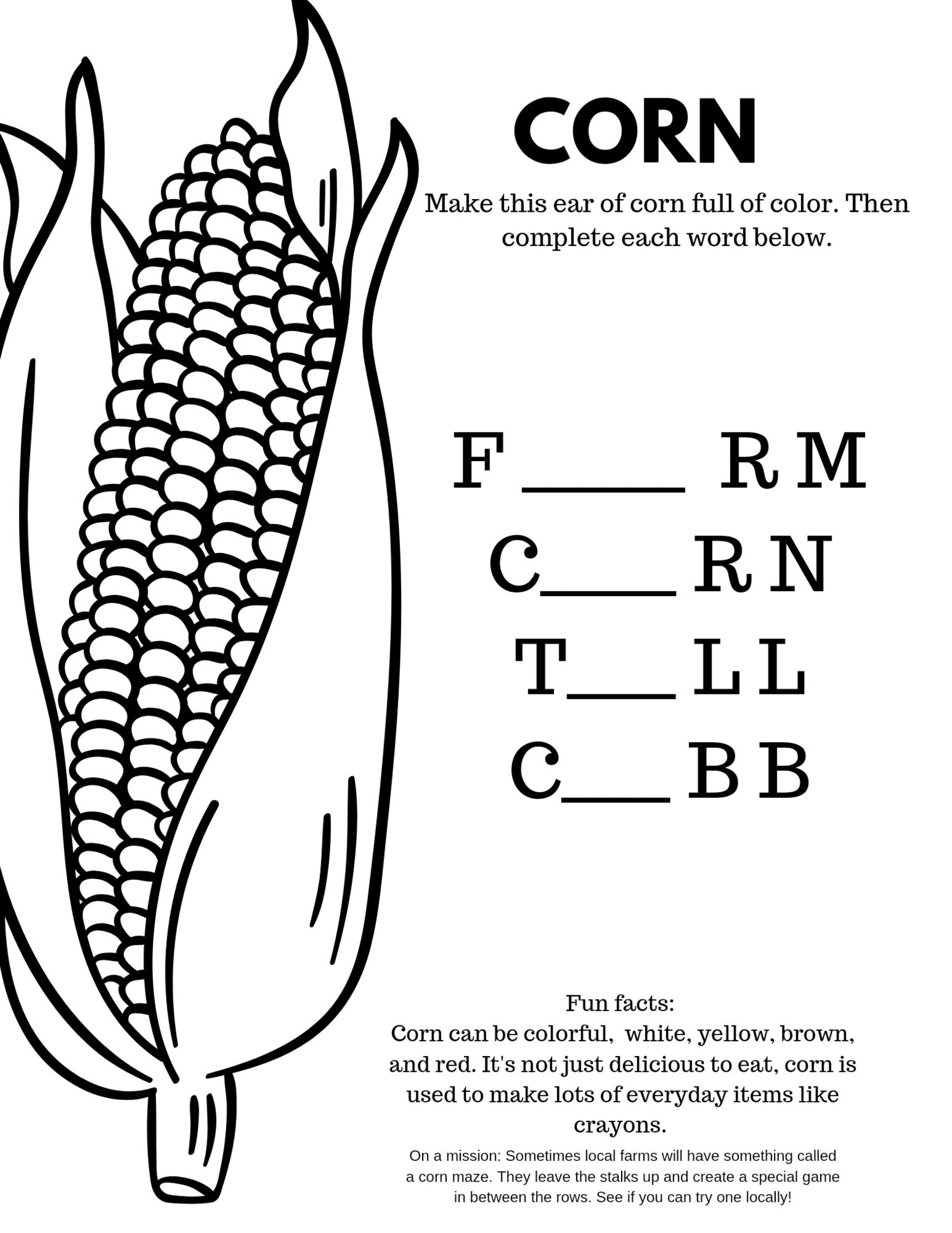 Printable Kids Fall Coloring Activity Pages Toddlers Autumn Digital ...