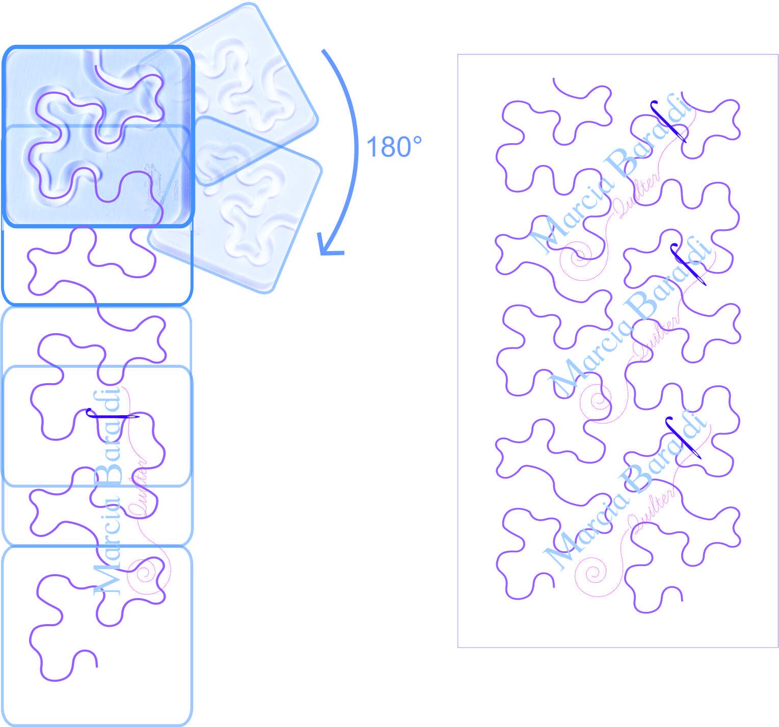 Longarm Meander Template - Quilt Pattern for Free Motion - Etsy
