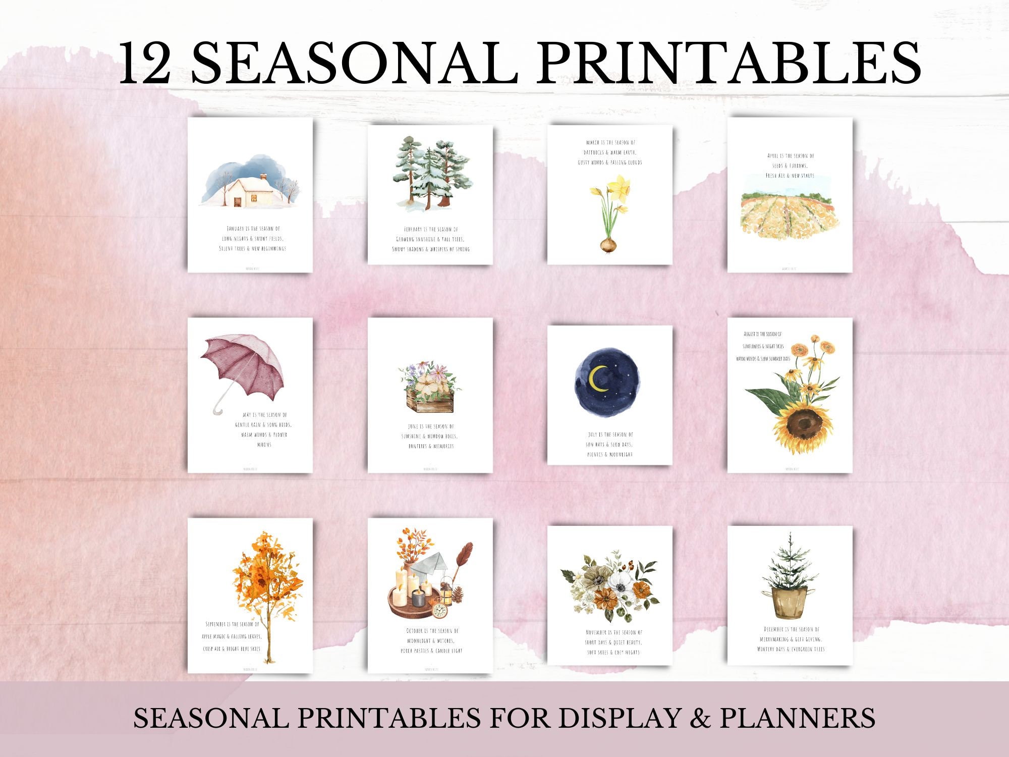 Wheel of the Year Printables | Seasonal Wiccan Art (PDF) - Etsy
