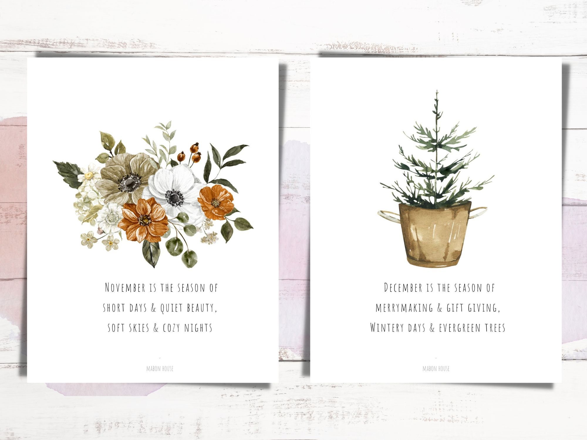 12 Month Seasonal Printables Happy Planner Wheel of Year - Etsy