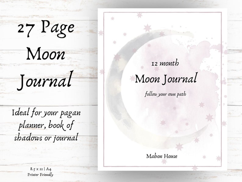 Moon Journal | Moon Phase Chart | Wheel of Year | Calendar | Pagan ...