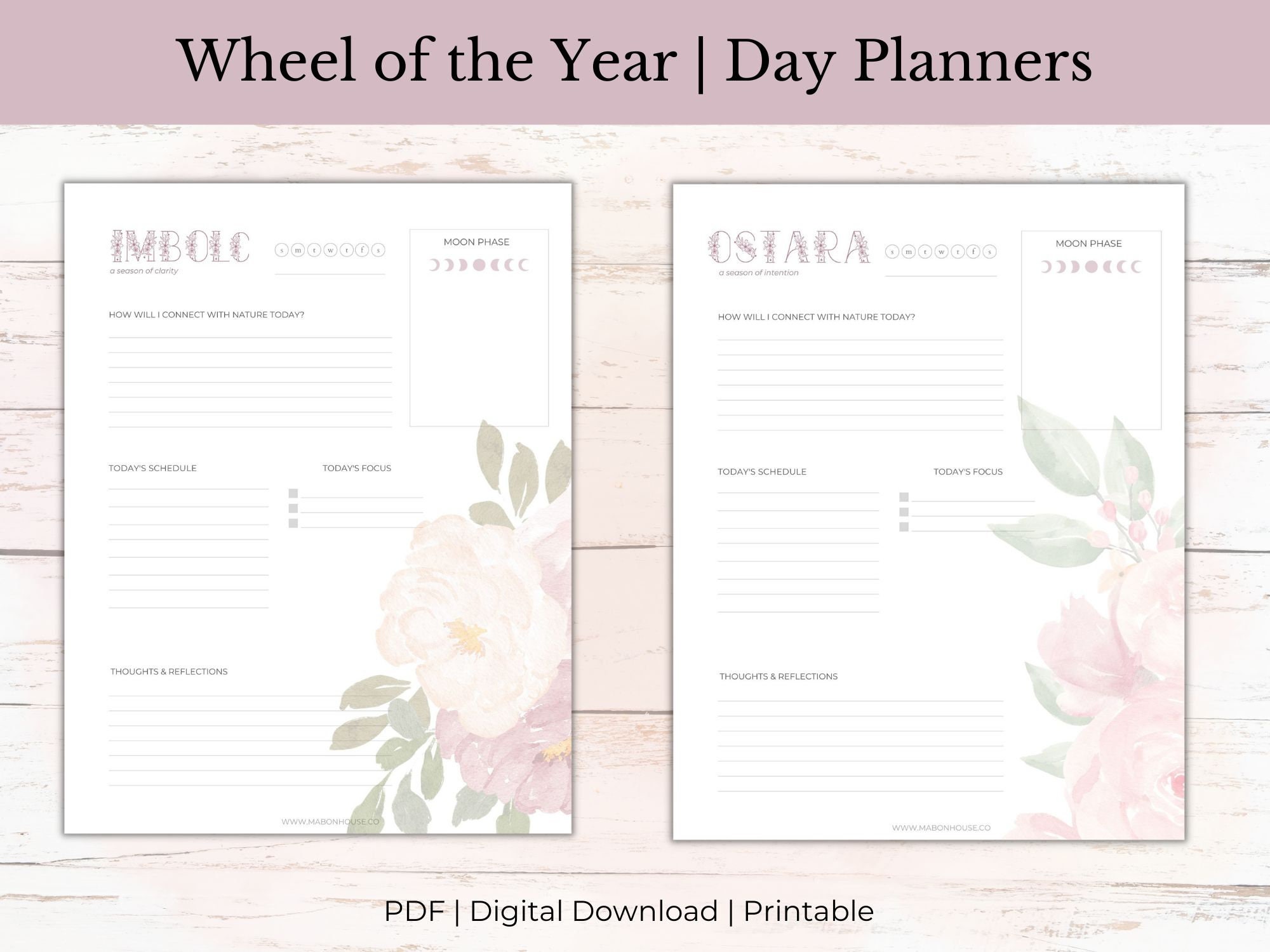Wheel of the Year Day Planner - Full Set - Etsy