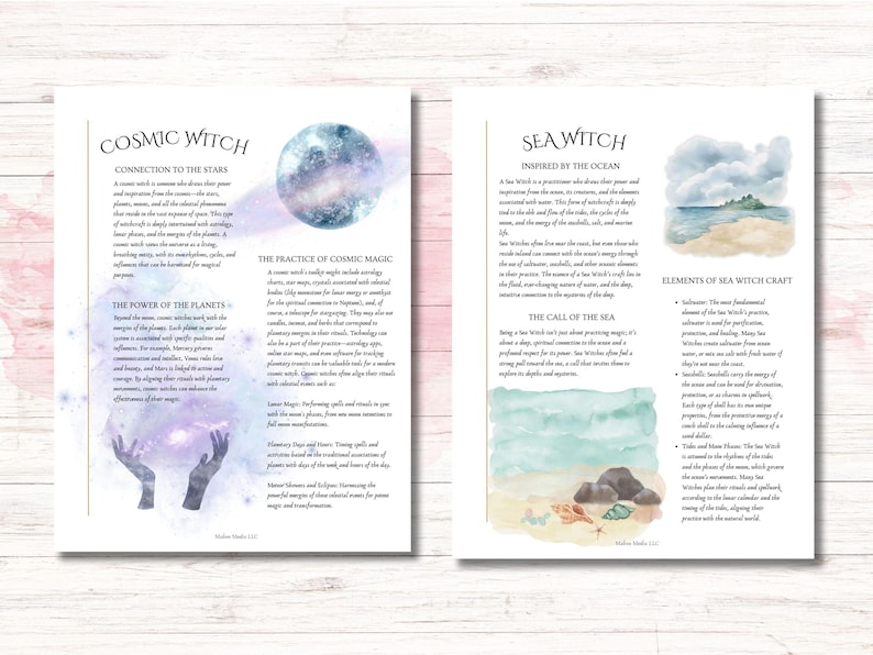 Witch Printable Set | Grimoire Pages, Kitchen Witch (PDF) - Etsy