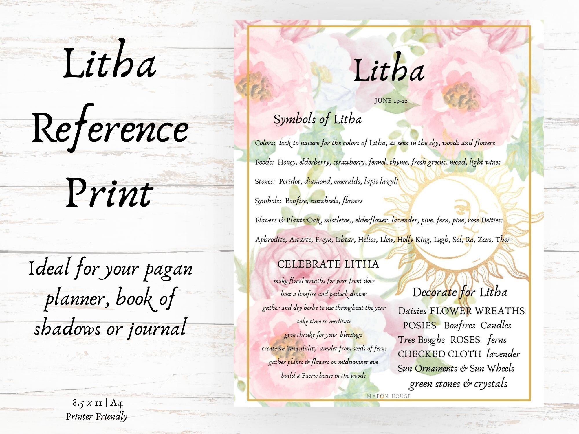 Litha Celebration Guide | PDF Printable | Litha | Pagan | Wiccan ...