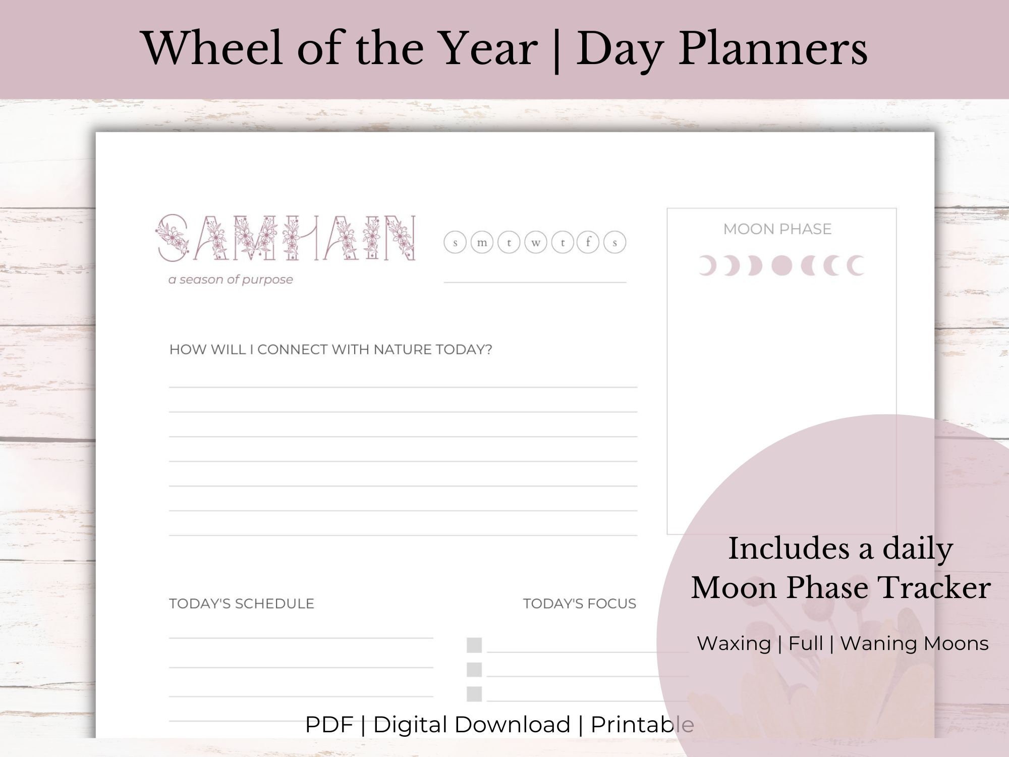 Wheel of the Year Day Planner - Full Set - Etsy