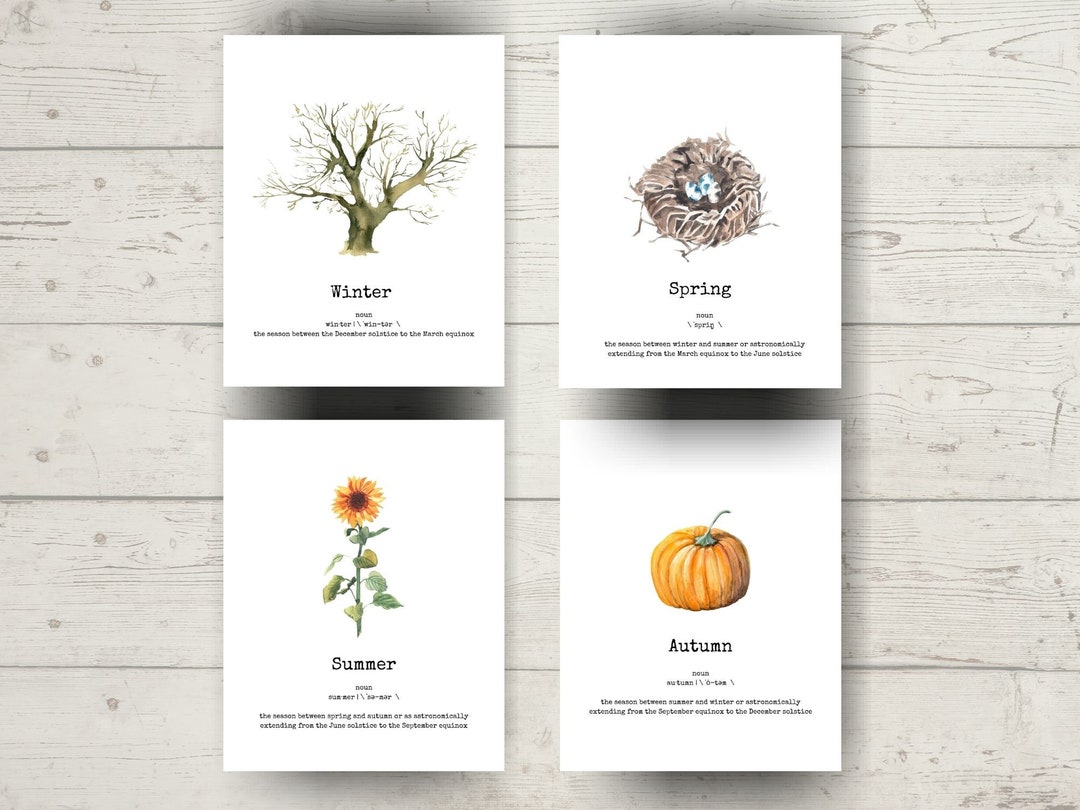 Four Seasons Printable | Wheel of the Year Art (PDF) - Etsy