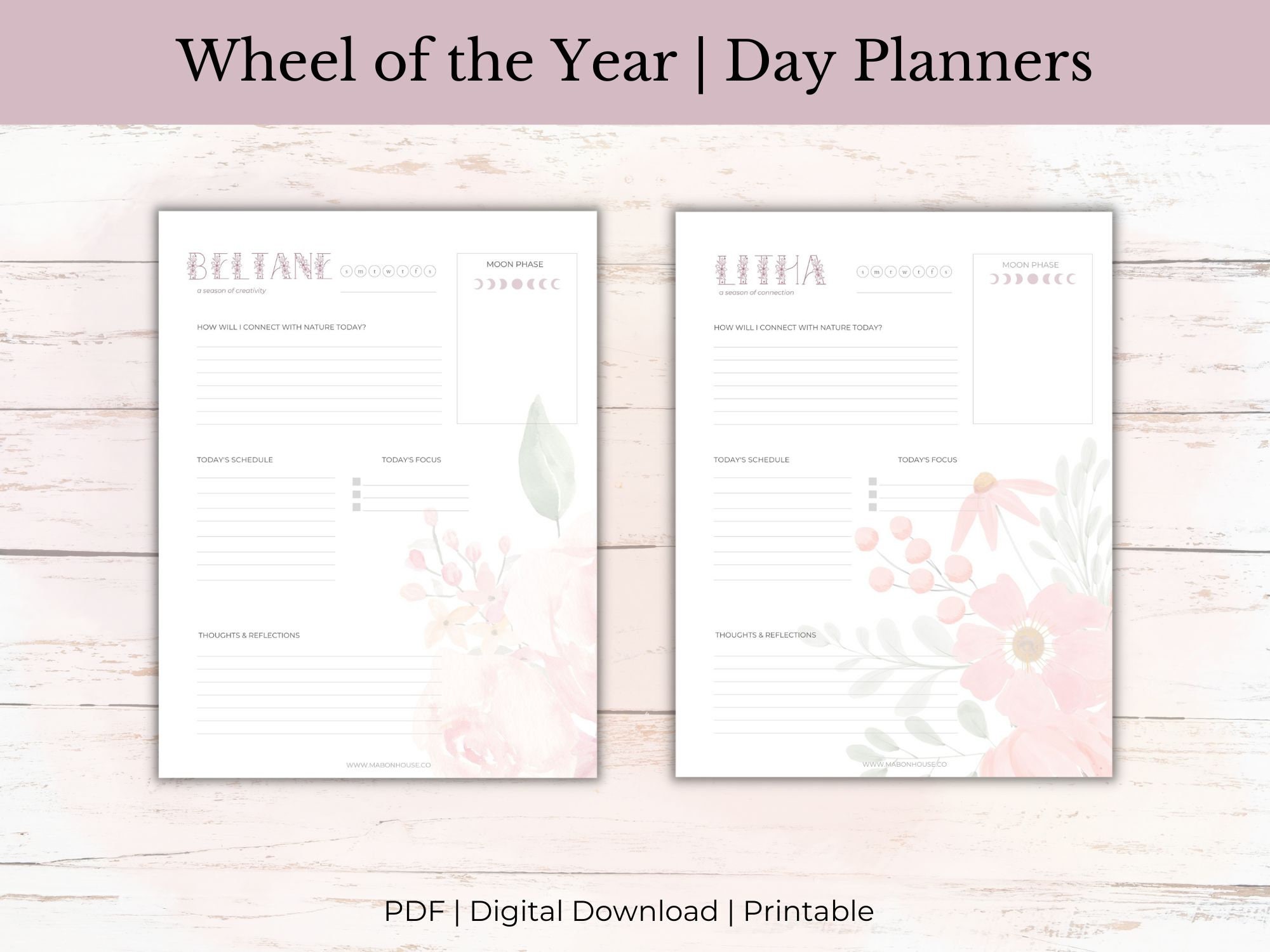 Wheel of the Year Day Planner - Full Set - Etsy