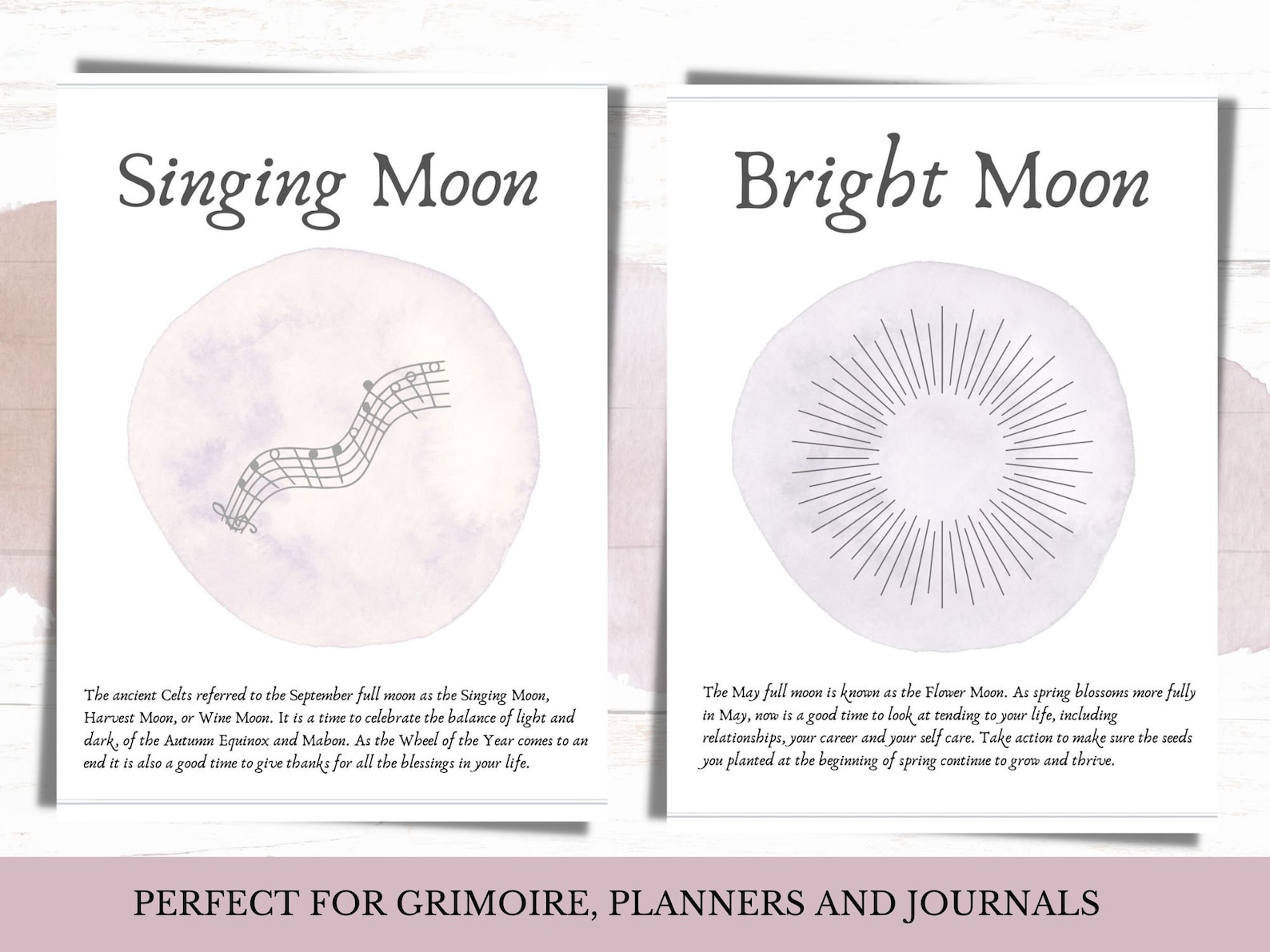 Celtic Moon Names Printable | Pagan Planner, Book of Shadows (PDF ...