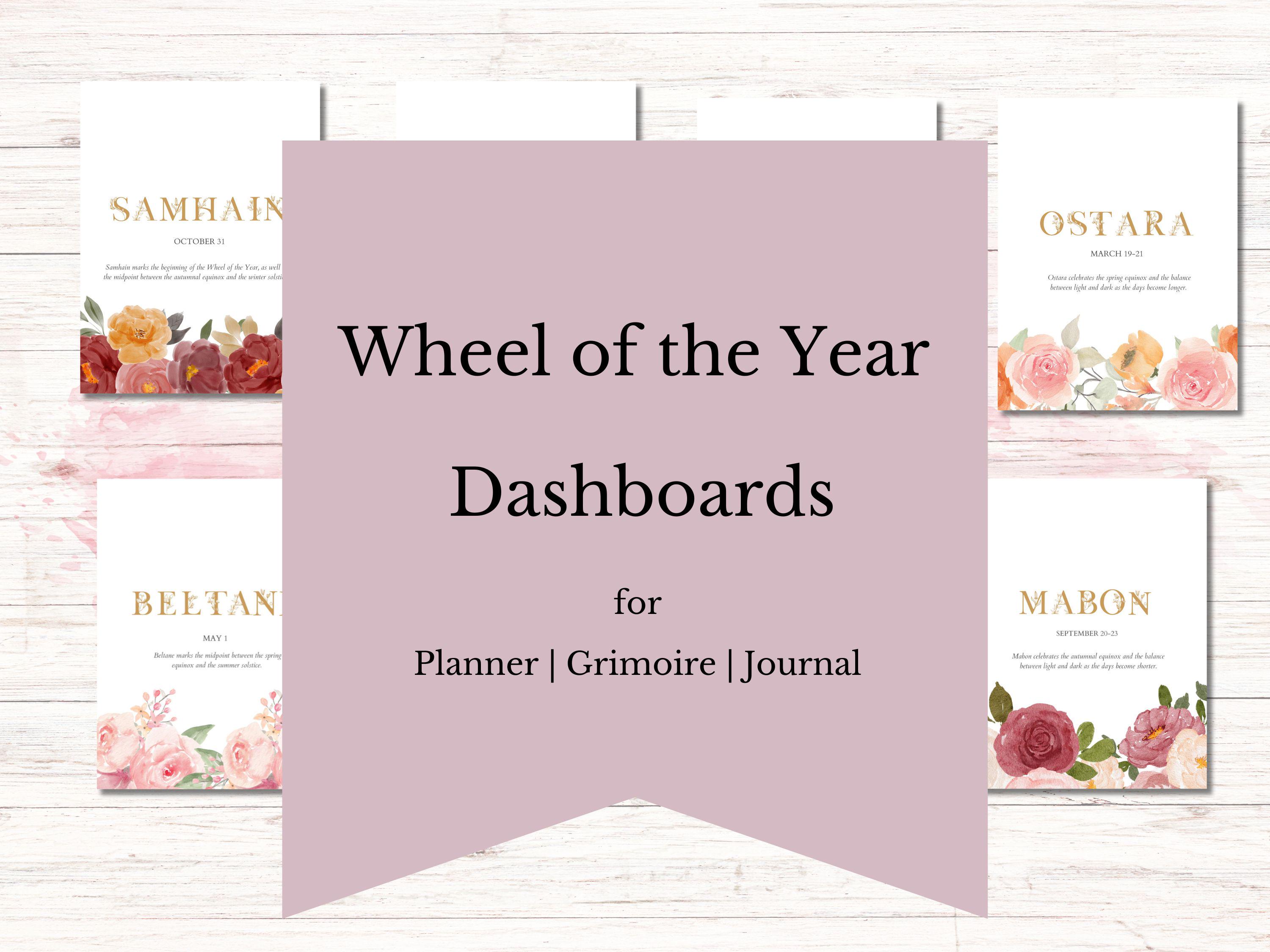 Wheel of the Year Printable | Sabbat Celebration Word Art (PDF) - Etsy