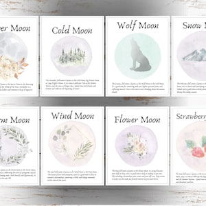 Full Moon Printables | Pagan Planner Pages (PDF & JPEG) - Etsy