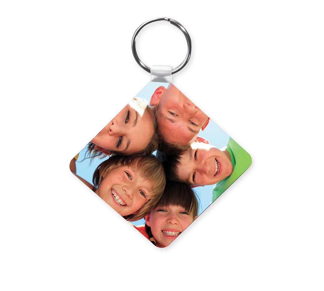 Plastic Photo Keyring Personalised / Personalized Image Text - Etsy