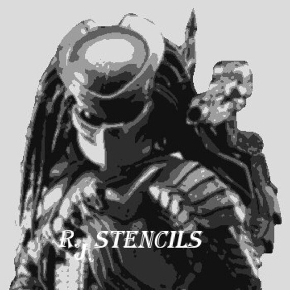 Multilayer Step by Step Airbrush Stencil Predator 4 Mylar - Etsy