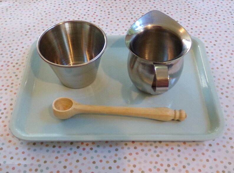 Dry Spooning and Pouring Set Montessori Practical Life Activity. Fine ...