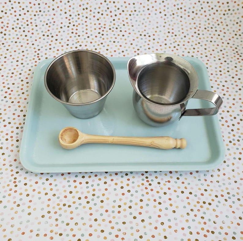 Dry Spooning and Pouring Set - Montessori Practical Life Activity. Fine ...