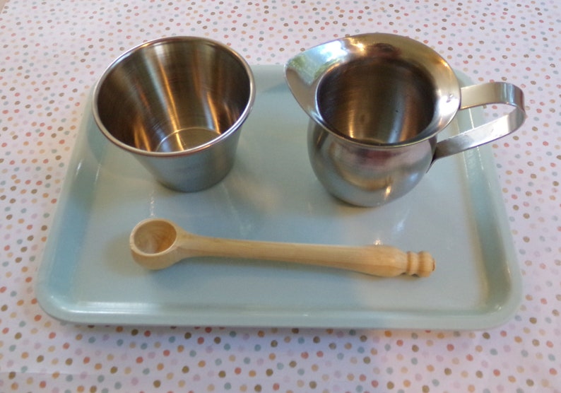 Dry Spooning and Pouring Set - Montessori Practical Life Activity. Fine ...