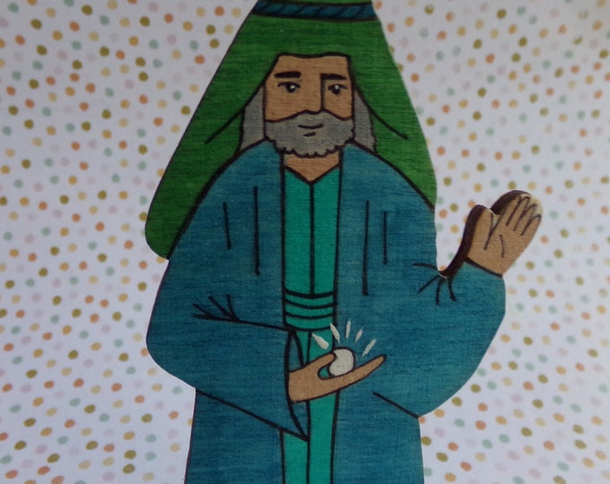 Materials for the Pearl of Great Price Work. Pearl Merchant Figure. 2D ...