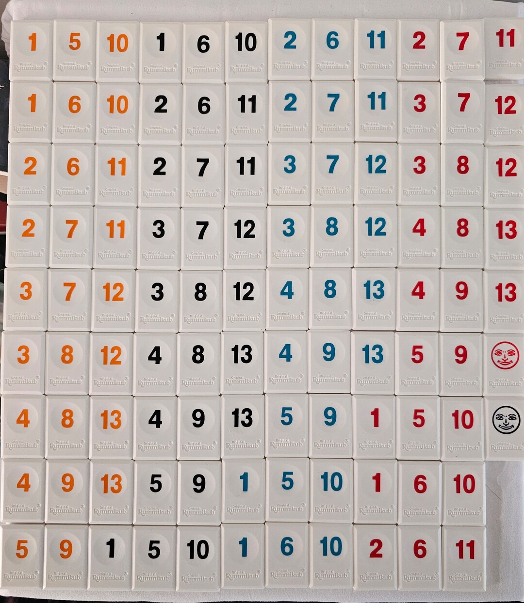 Full Set of Rummikub Tiles (106) White - Etsy