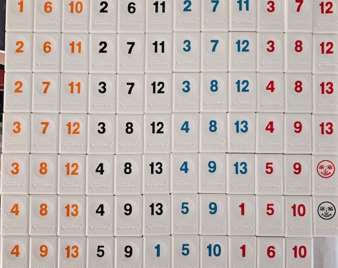 Full Set of Rummikub Tiles (106) White - Etsy