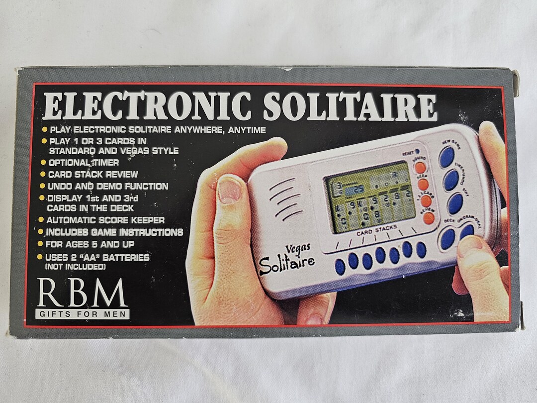 Electronic Vegas Solitaire Handheld Game by RBM - Etsy
