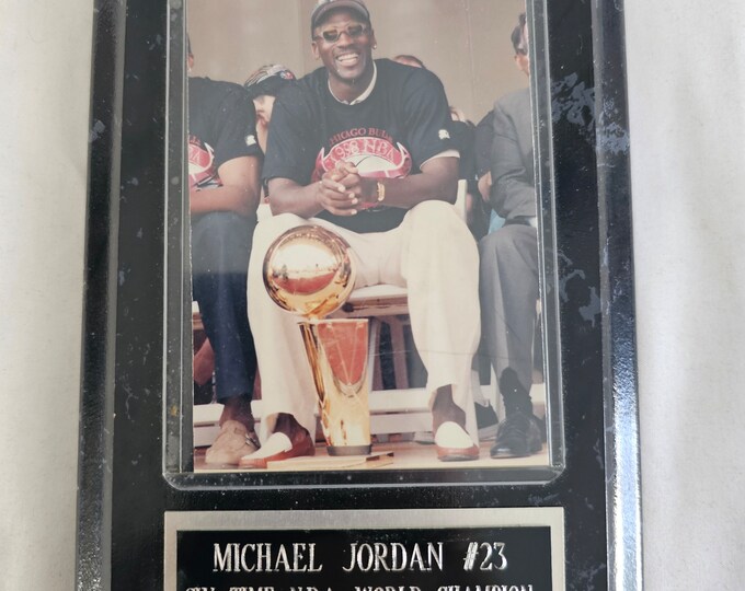 Michael Jordan Basketball Card Holder Plaque - Etsy