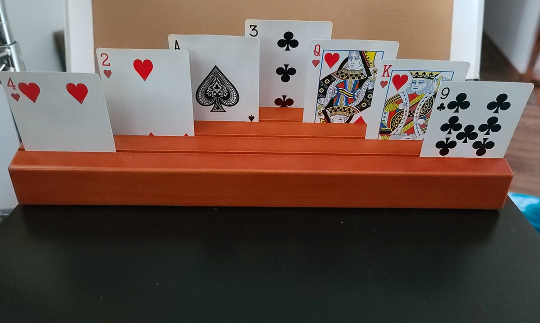 Solid Wood Playing Card Holder - Etsy
