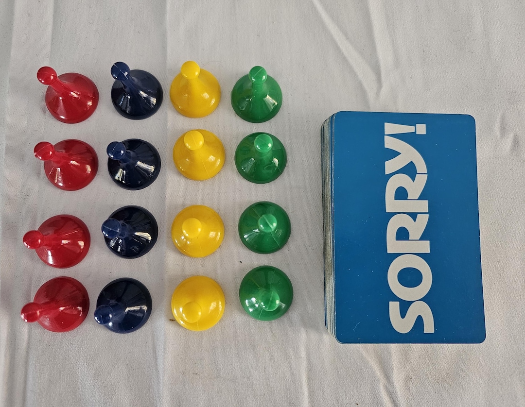 1972 Sorry Board Game Replacement Tokens and Cards - Etsy