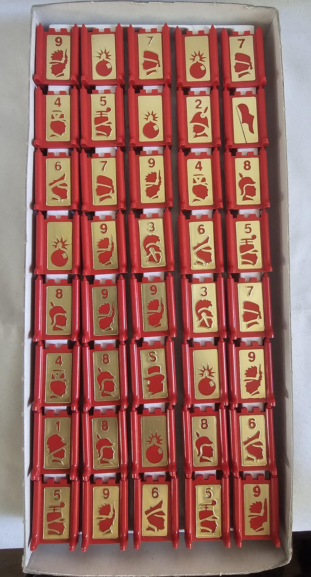 Stratego Board Game Replacement Full Red Army - 40 Pieces - Etsy