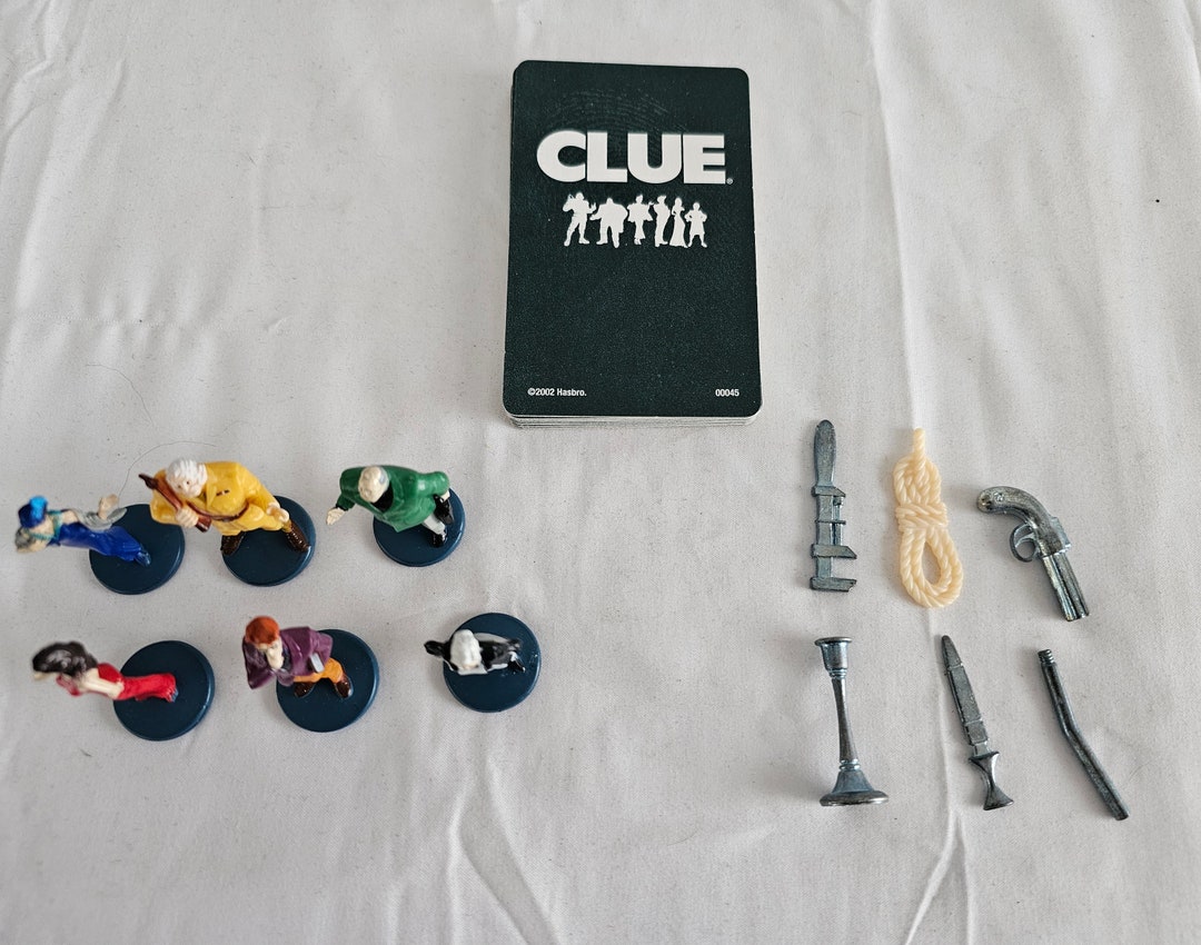 Clue Game Replacement Weapons, Cards, Weapons and Luxury Figures - Etsy