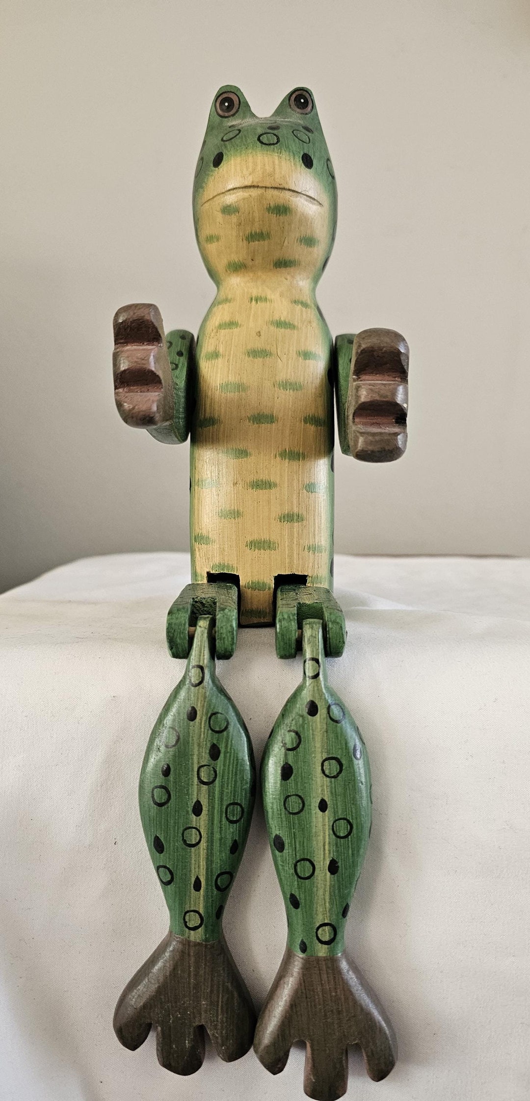 14 Wooden Large Shelf Sitter Frog - Etsy