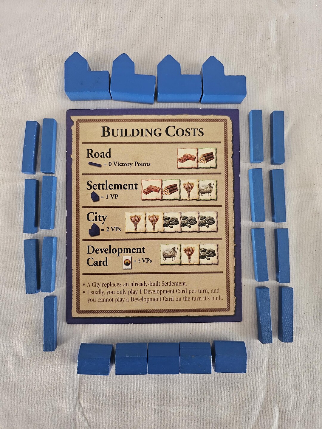 Settlers of Catan Replacement Blue Road, Settlement and City Pieces ...