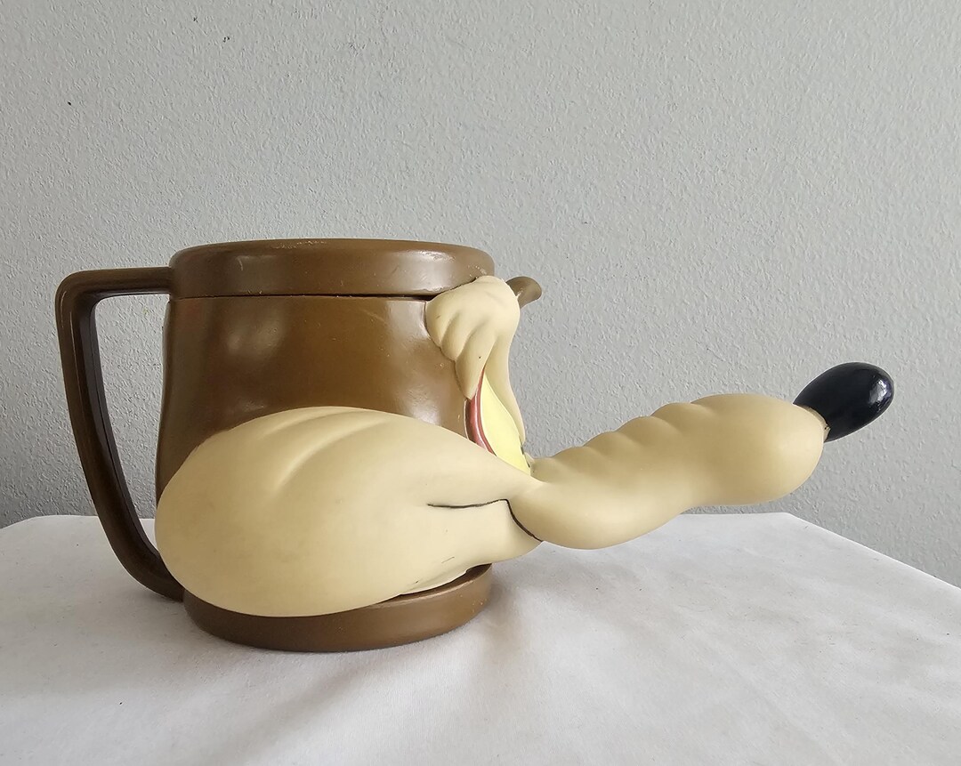 1992 Wiley Wile E Coyote Mug Cup Warner Bros Looney Tunes Plastic 3D ...